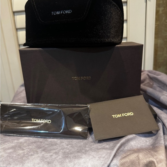 Tom Ford | Other | Tom Ford Black Sunglass Box And Case Lens Cloth New ...
